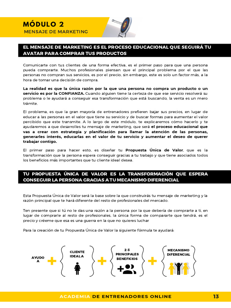 Mo Dulo 2 Cuaderno PUV y Mensaje | PDF | Marketing | El embarazo