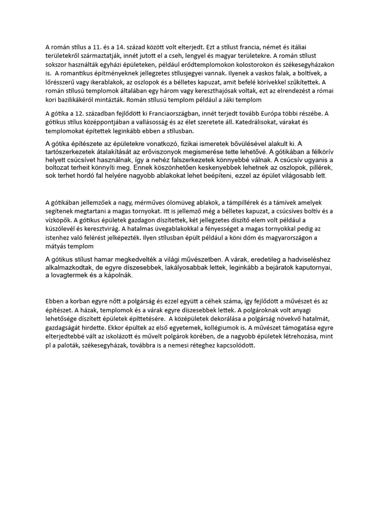 Gótika És Romantika | PDF