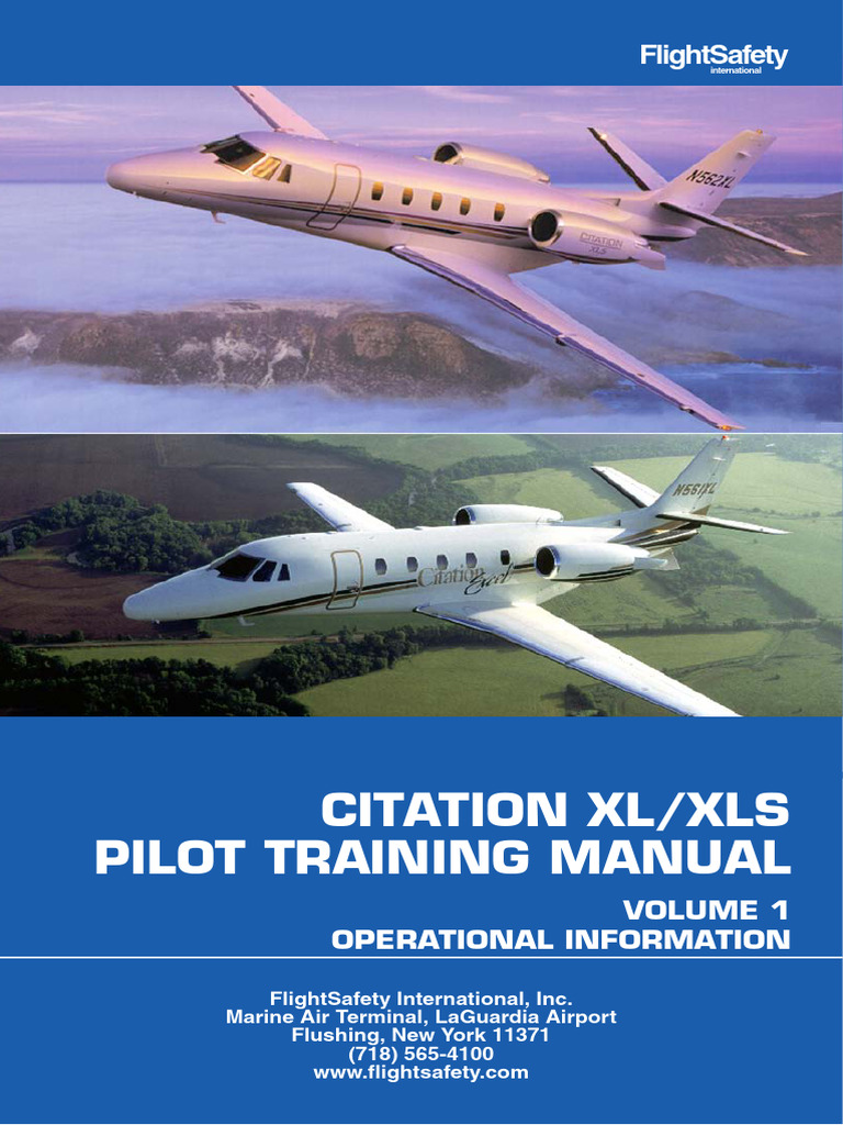 FSI - CE-560XL - PTM - Pilot Training Manaul Volume 1 XL and | PDF ...
