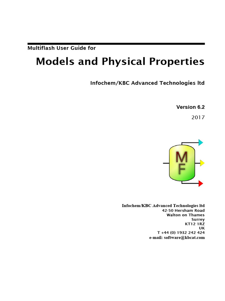 Multiflash 7.3 Manual | Download Free PDF | Enthalpy | Entropy