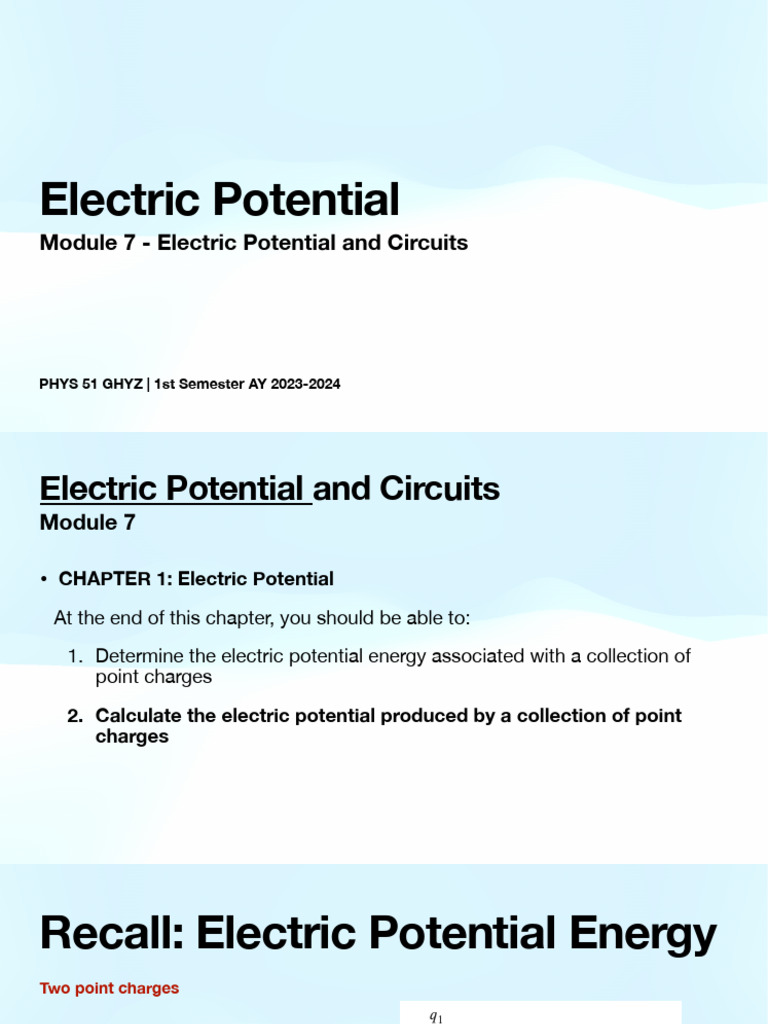 21 Electric Potential | PDF | Electricity | Materials Science