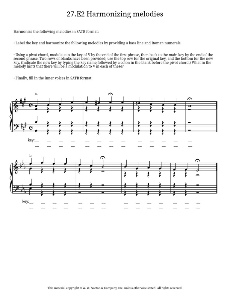 27.E2 Harmonizing Melodies | PDF