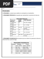 Atividades Pronomes 6 Ano | PDF | Pronome