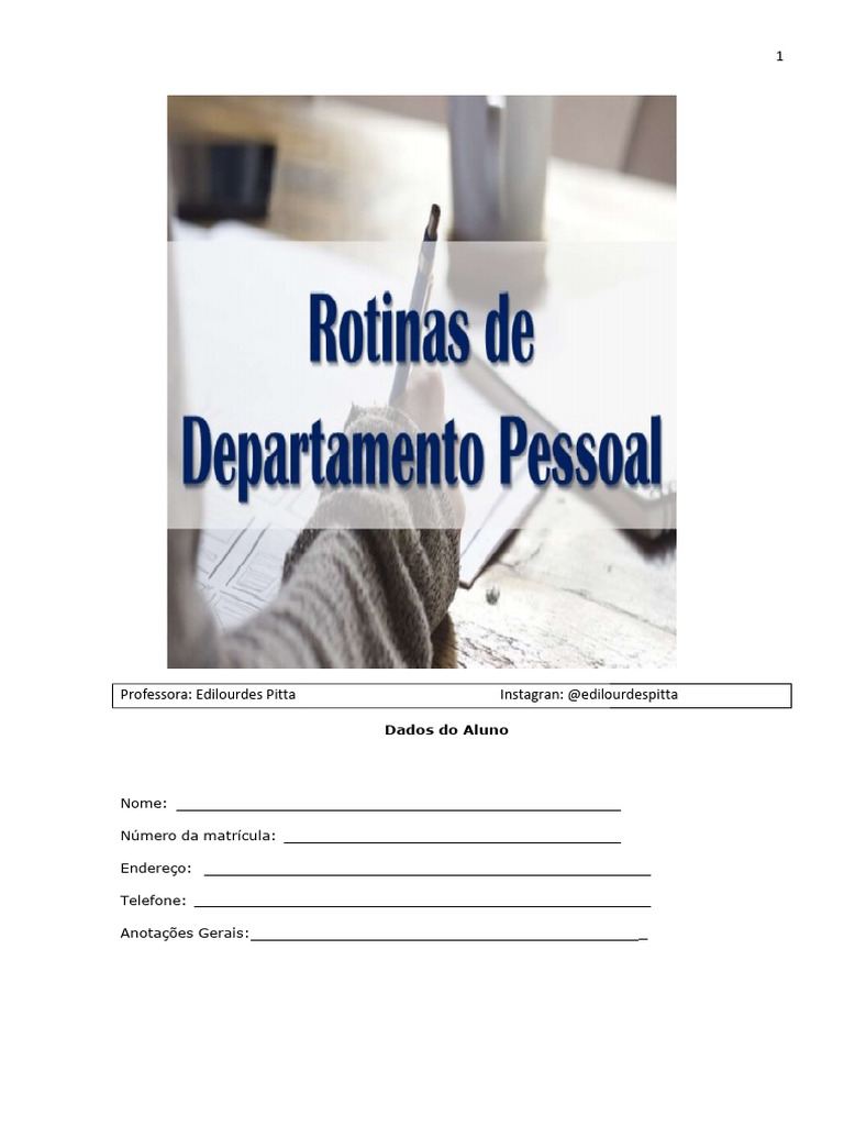 Apostila Rotinas de Pessoal | PDF | Hora extra | Salário