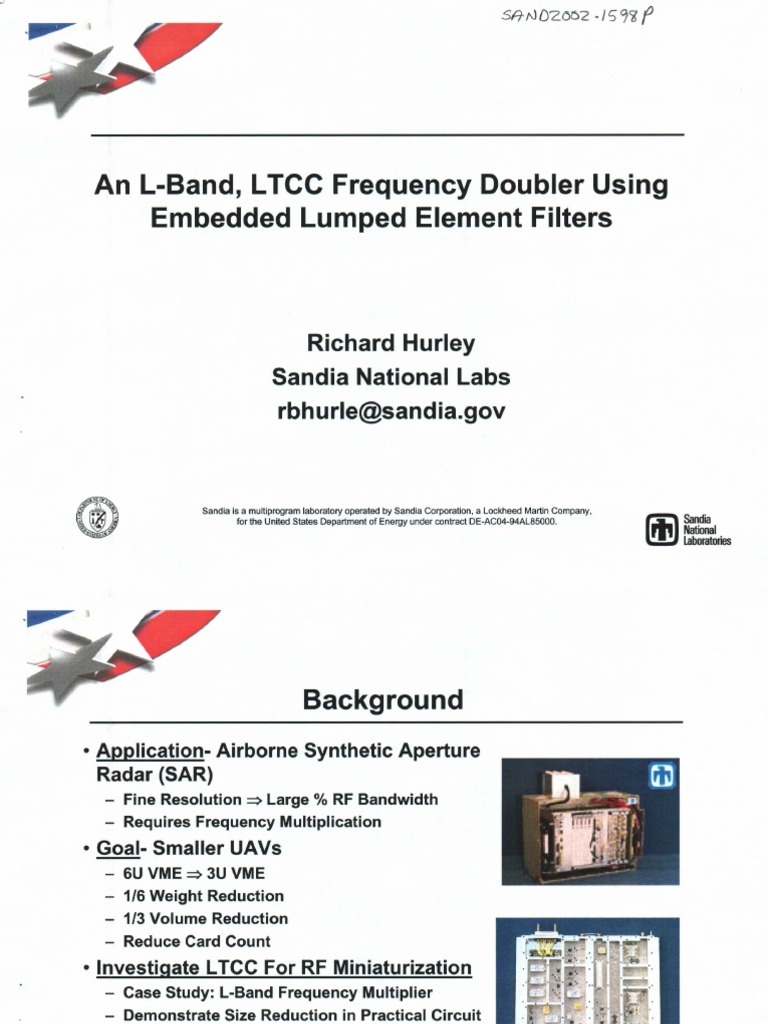 An L-Band, LTCC Frequency Doubler Using Embedded Lumped Element Filters ...