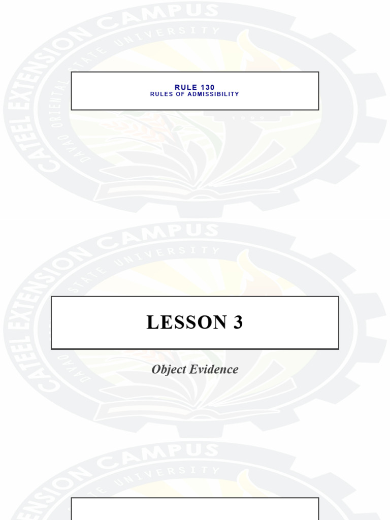 Rule 130 Object As Evidence | PDF | Search And Seizure | Witness