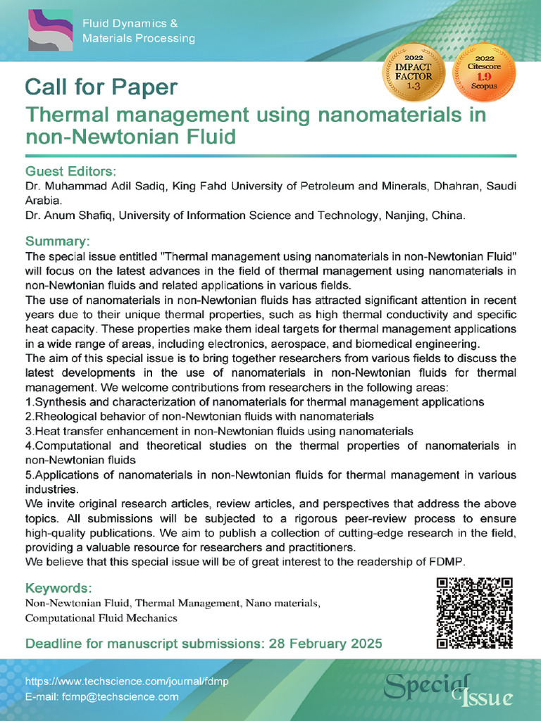 Thermal Management Using Nanomaterials in Non-Newtonian Fluid-2 | PDF