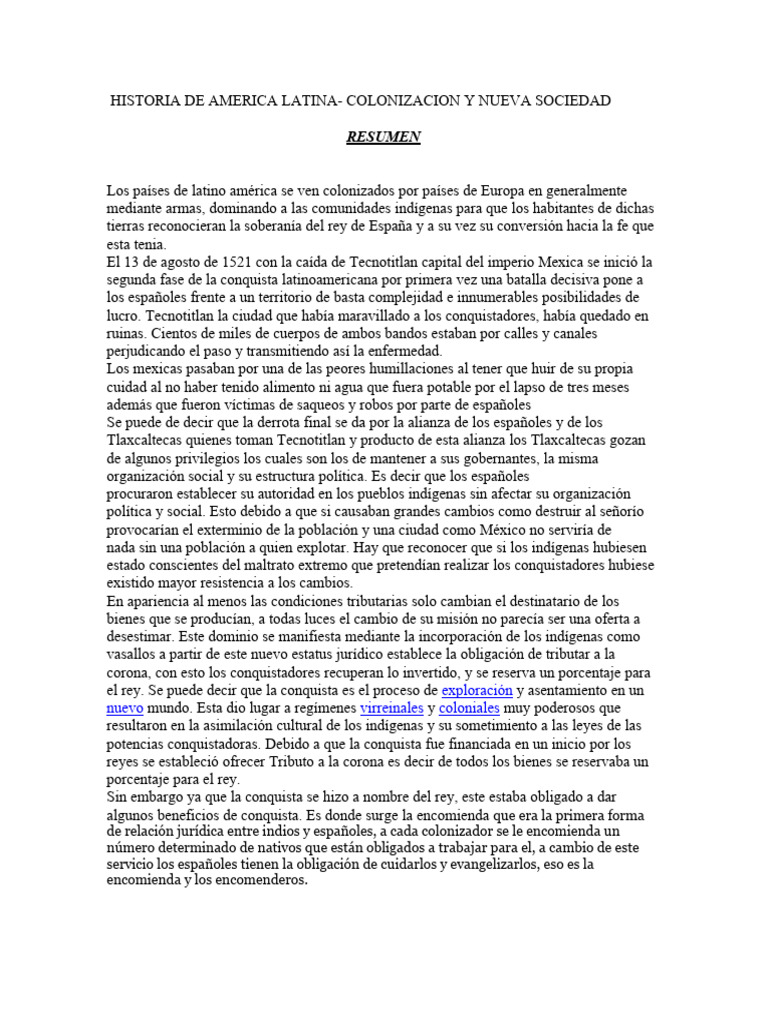 Historia De America Latina Descargar Gratis Pdf España