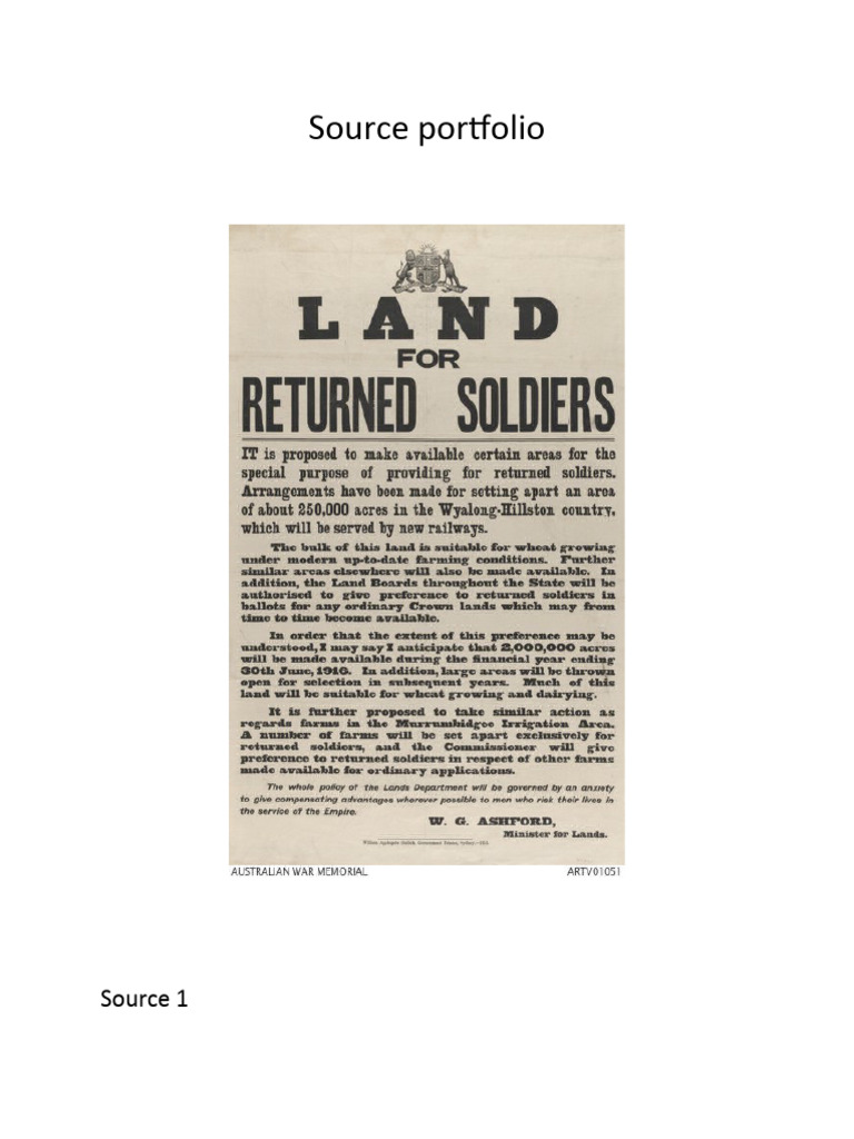 History Source Portfolio Term 3 | PDF