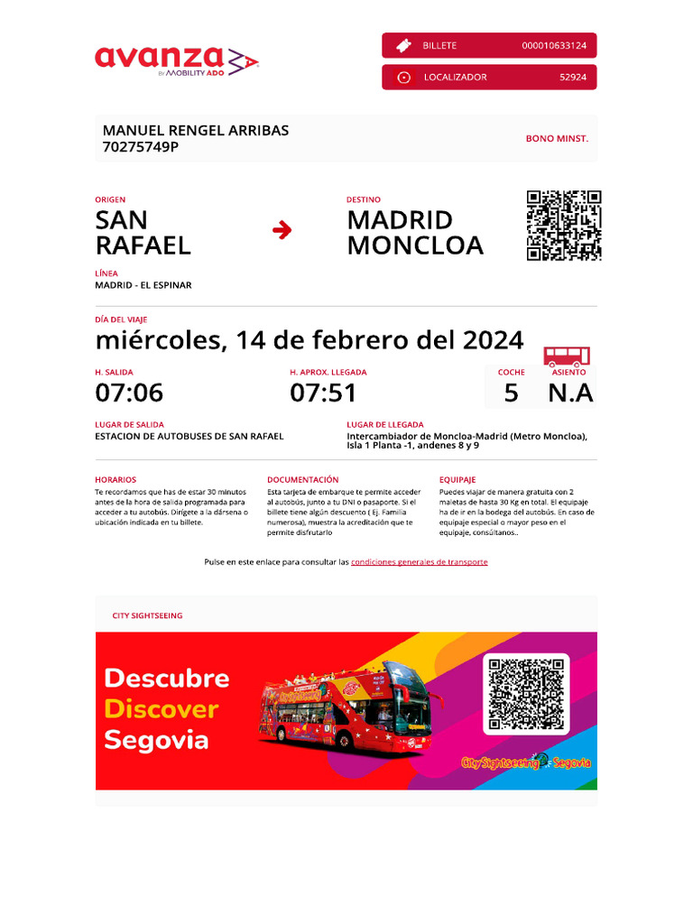 Avanza Billete | PDF