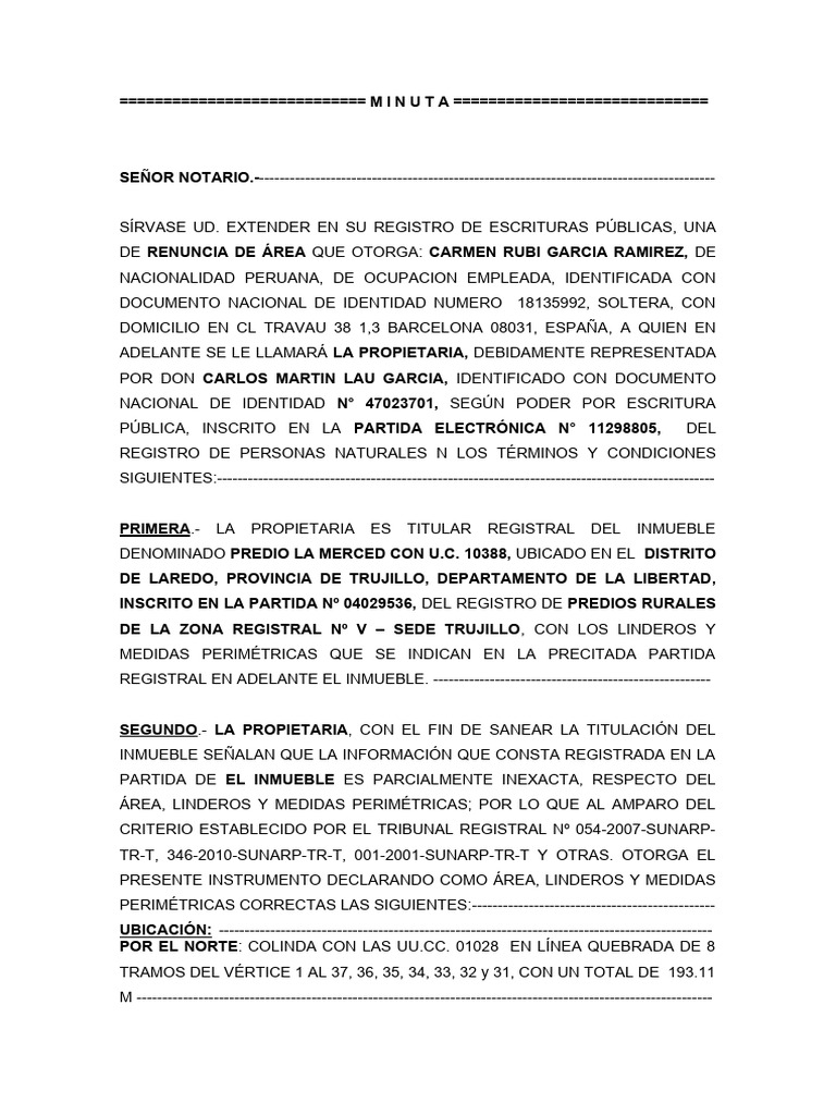 Minuta de Ruby Leon 1 | PDF