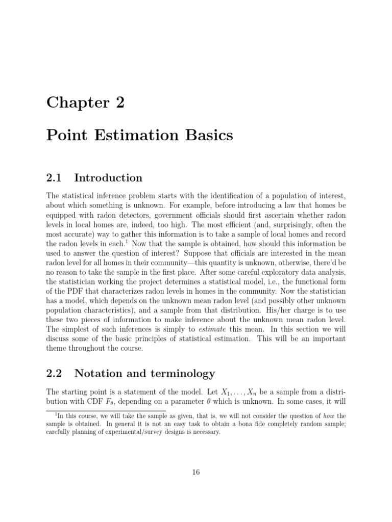 Lectura 2 Point Estimator Basics | PDF | Estimator | Bias Of An Estimator Lectura 2 Point Estimator Basics | PDF | Estimator | Bias Of An Estimator