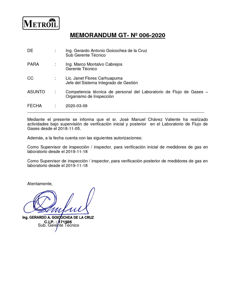 15.memo GT-006-2020 | PDF