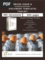 BRC Issue 6 Audit Checklist | PDF | Hazard Analysis And Critical ...