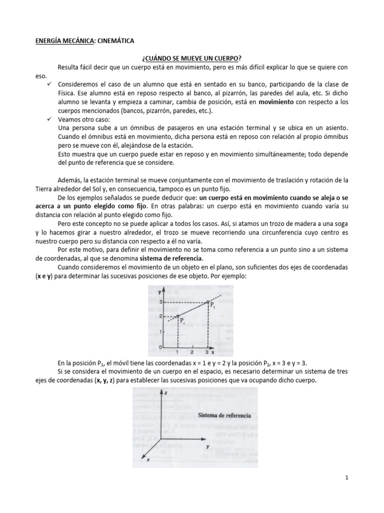 Cinématica Completo | PDF | Velocidad | Velocidad