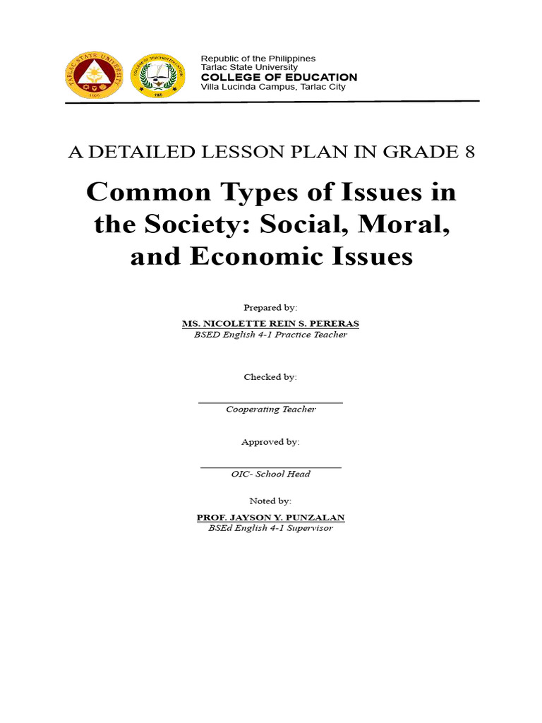 A Detailed Lesson Plan in Grade 8 | Download Free PDF | Poverty ...