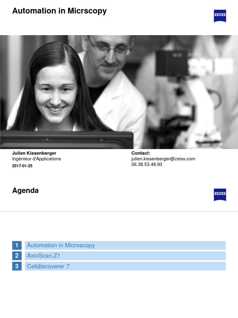 Presentation - Automation in Micros | PDF | Microscope | Automation