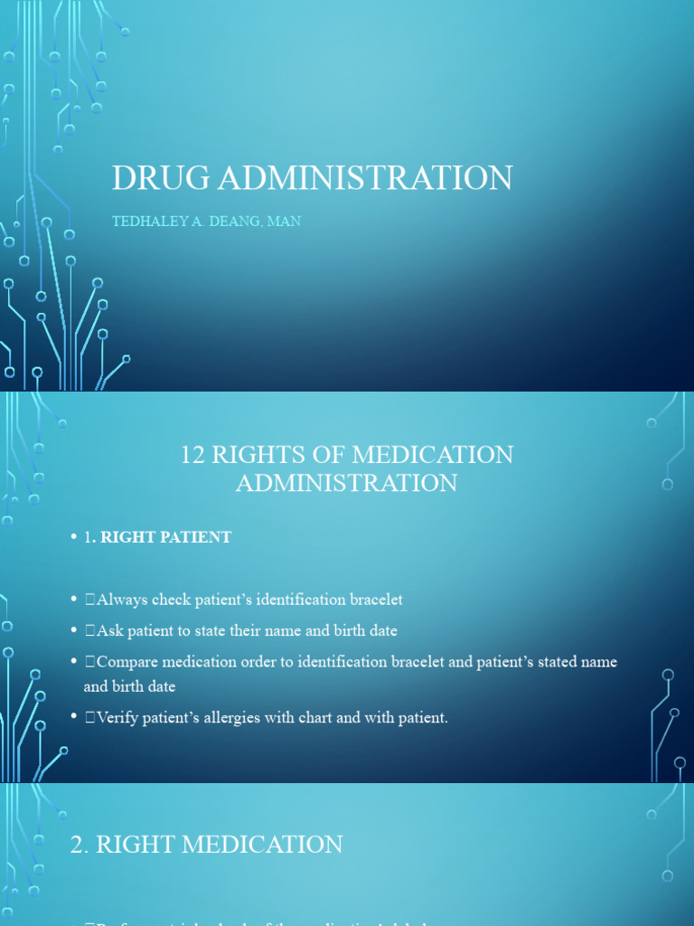 Drug Administration | PDF | Chemistry | Dose (Biochemistry)