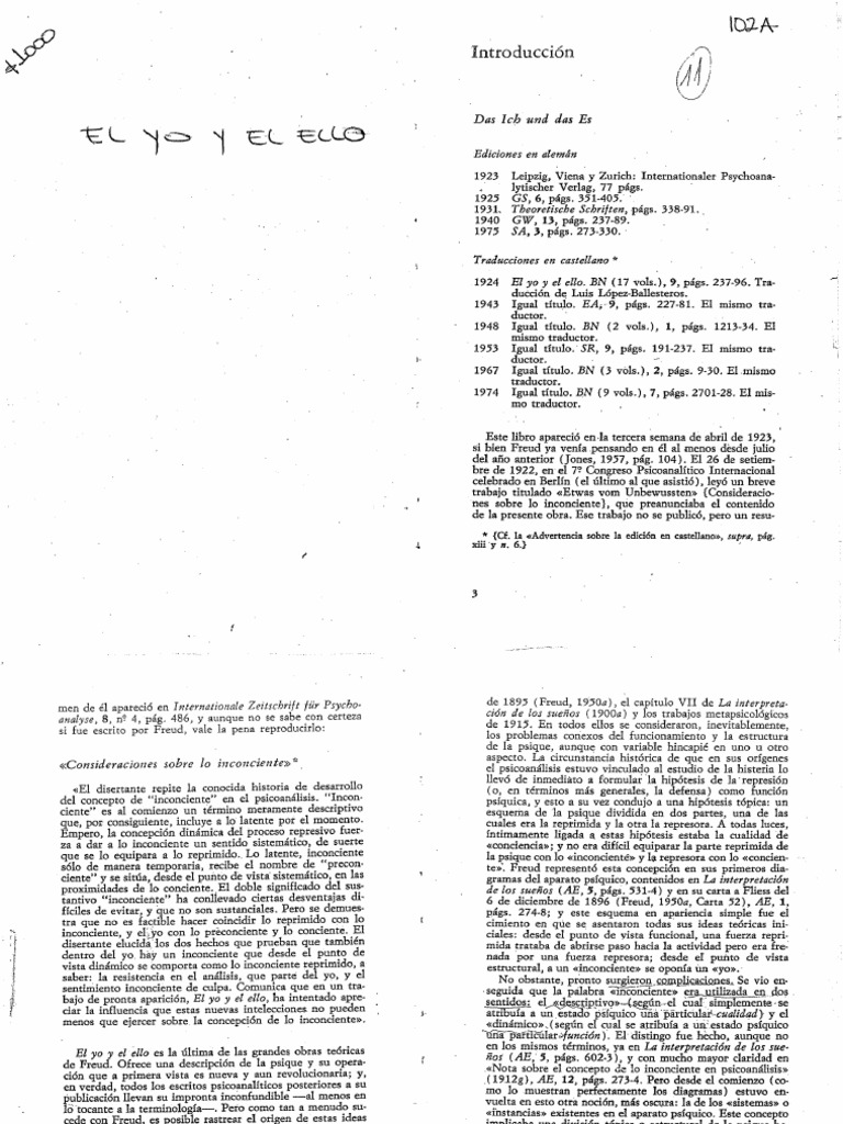 El Yo y El Ello | PDF