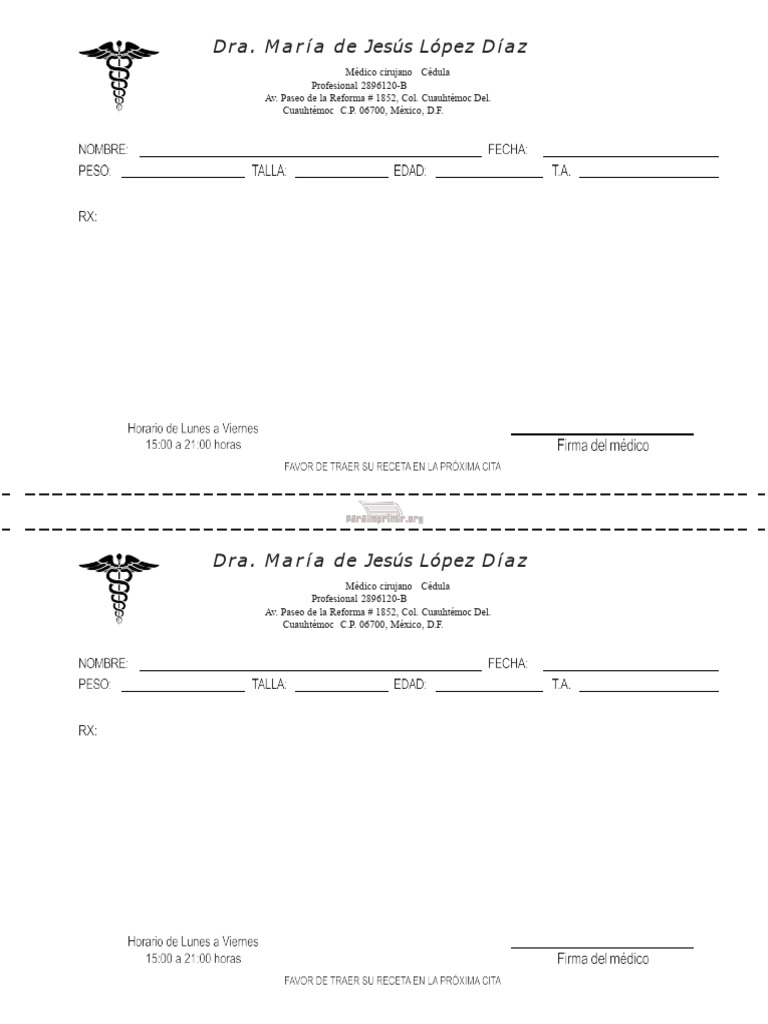 Receta Medica Falsa PDF | PDF