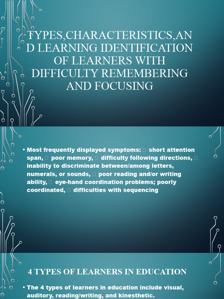 Typescharacteristicsand Learning Identification of Learners With ...
