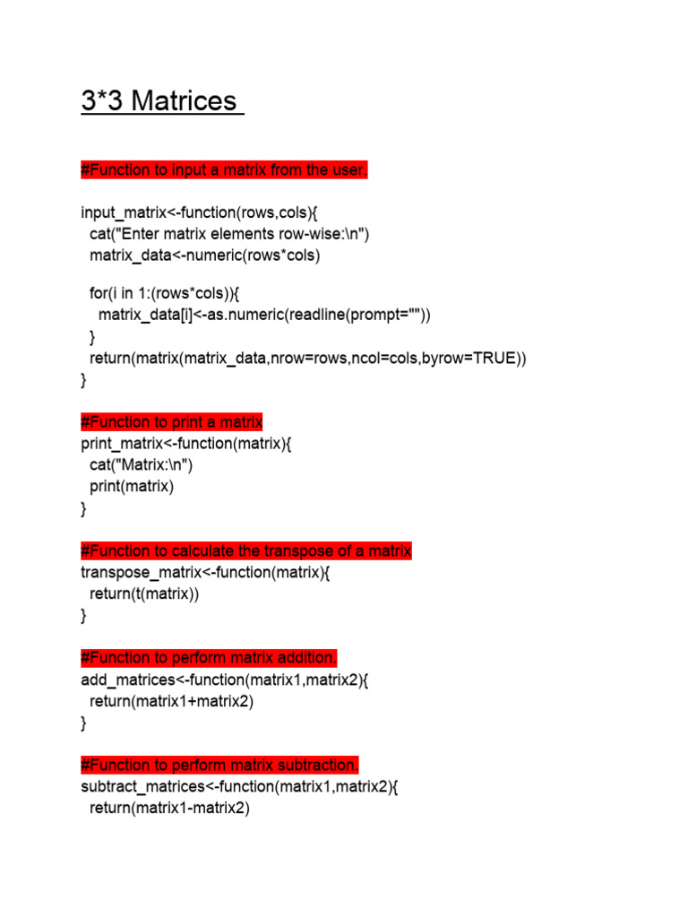 3 3 Matrices | PDF | Matrix (Mathematics) | Operator Theory