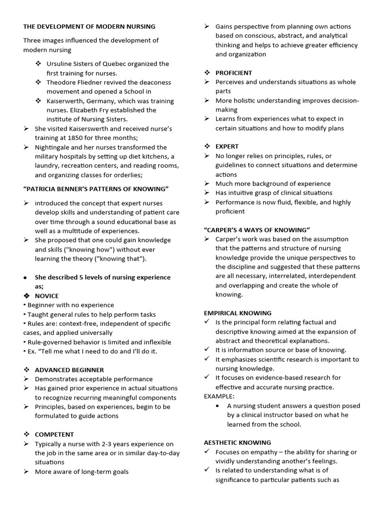 Funda Reviewer | PDF | Nursing | Experience