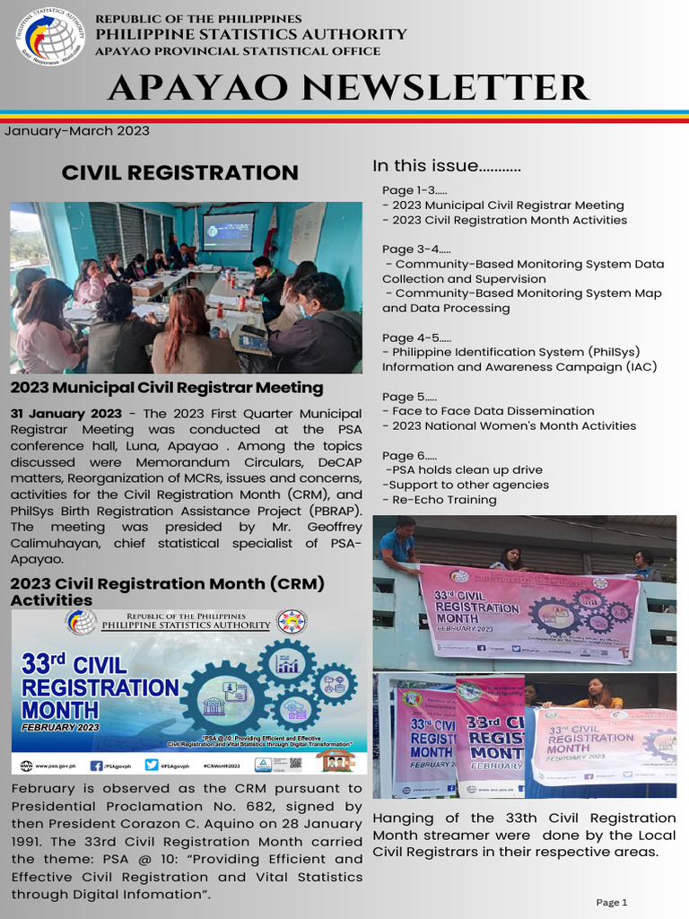 Newsletter, Jan-March 2023 | PDF | Government Information | Government