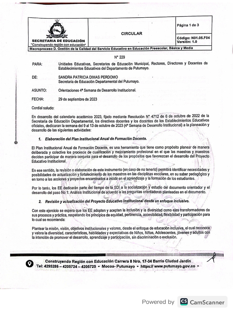 Circular #229 Del 2023-IV SDI | PDF