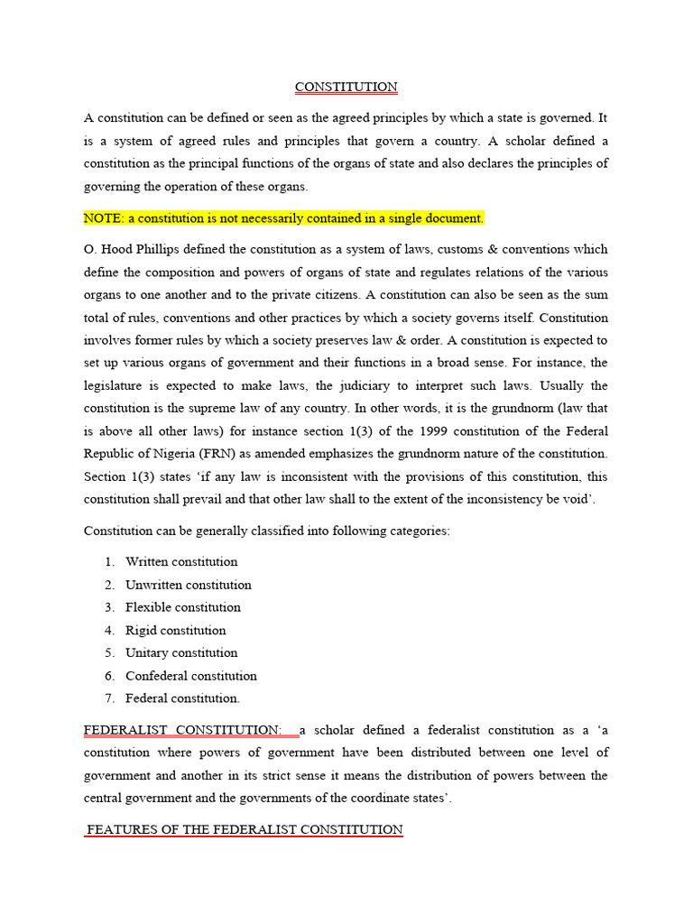 Understanding Constitutional Principles | PDF | Constitution ...
