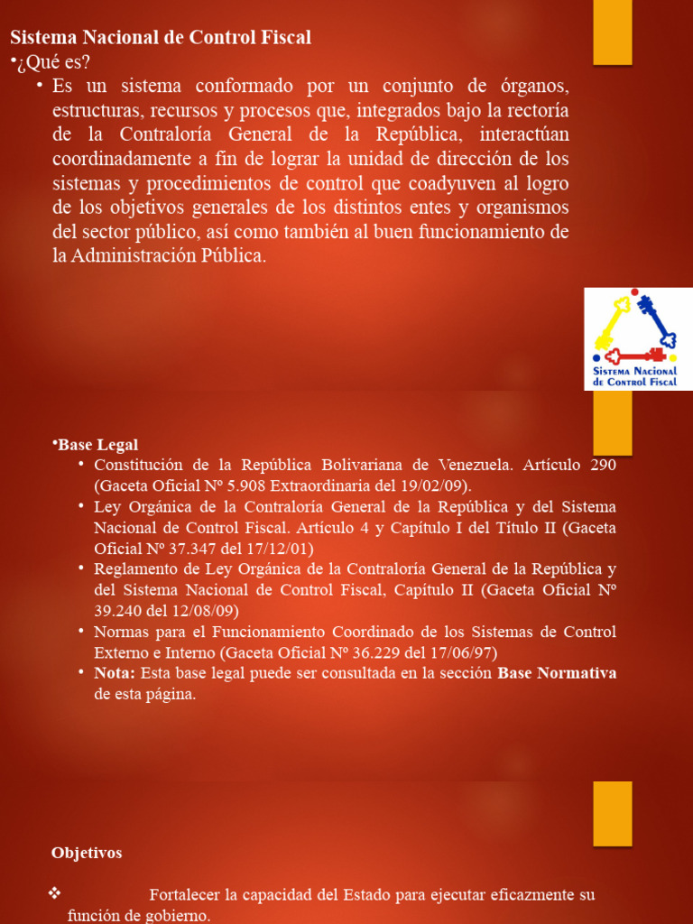 Sistema Nacional de Control Fiscal en Venezuela | PDF | Administración ...