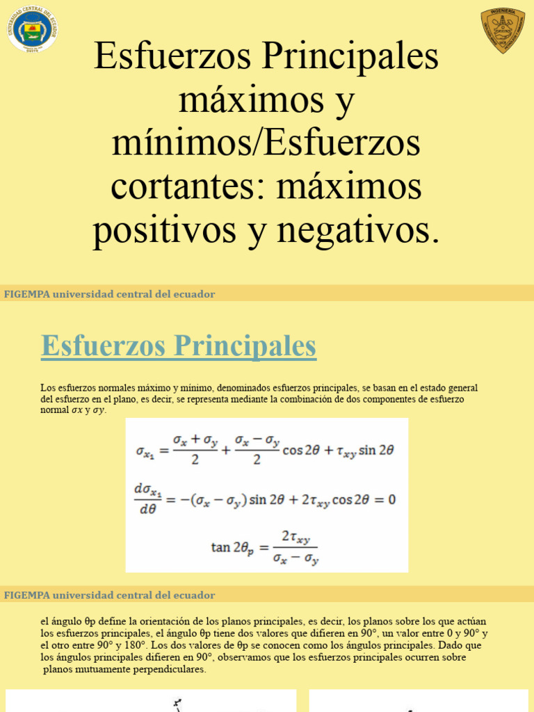 Esfuerzos Principales y Cortantes RM | PDF | Ecuador | Ingeniero civil Esfuerzos Principales y Cortantes RM | PDF | Ecuador | Ingeniero civil