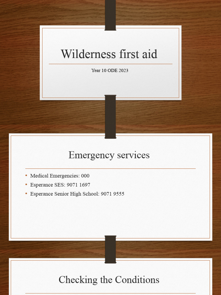 Wilderness First Aid PP | PDF | Dehydration | Hyperthermia