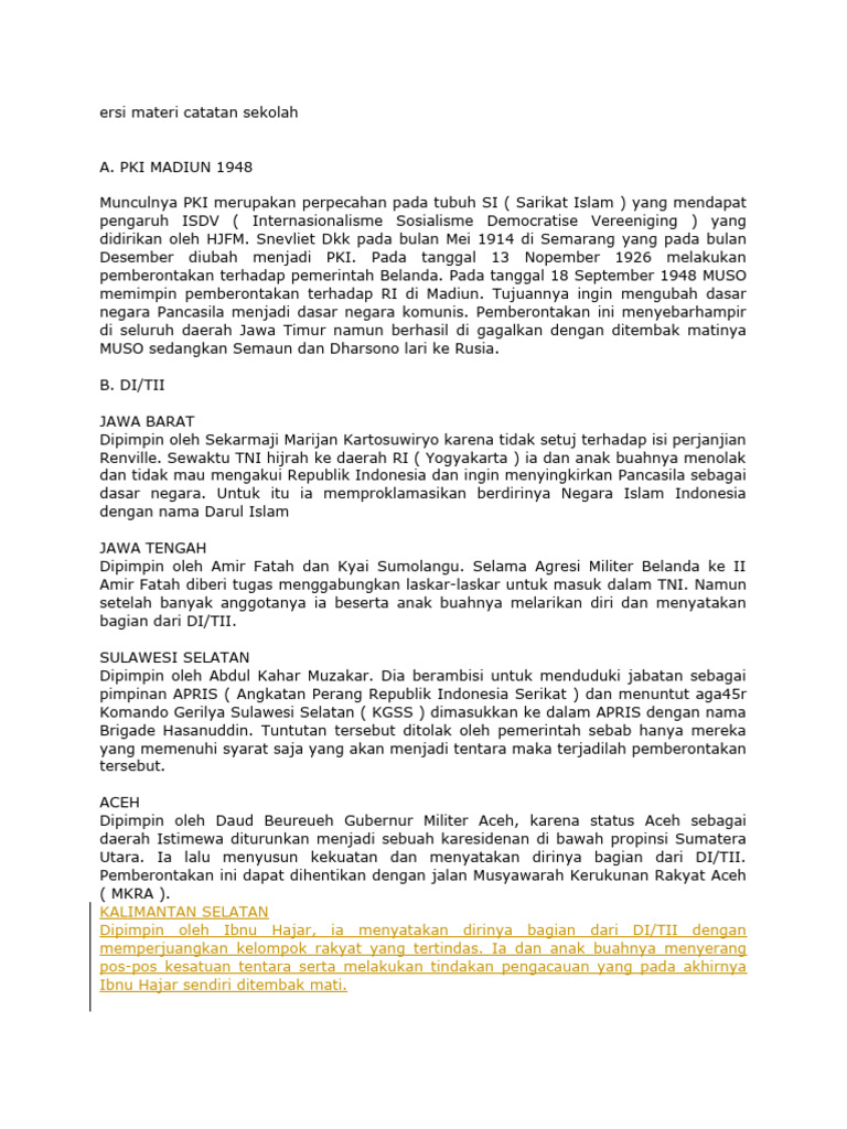 Ersi Materi Catatan Sekolah | PDF | Politik | Sejarah