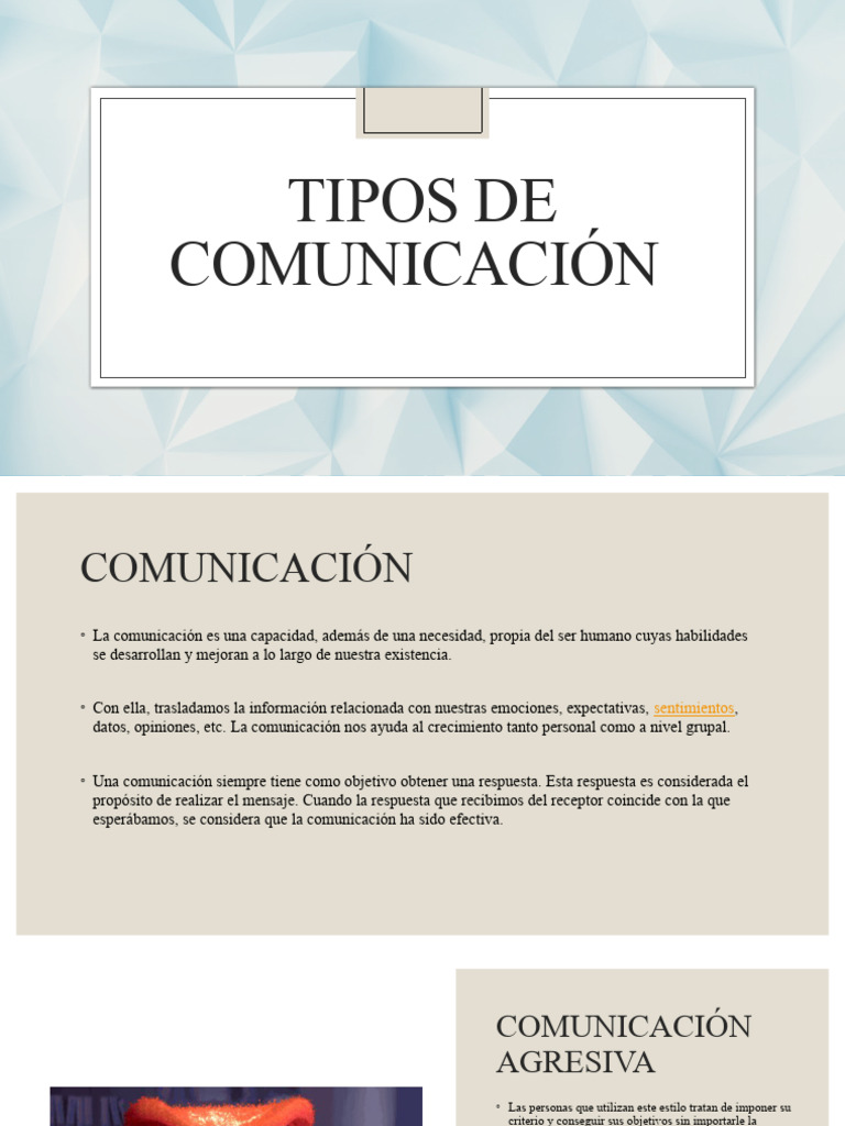 Tipos de Comunicacion | PDF | Comunicación | Psicología Social