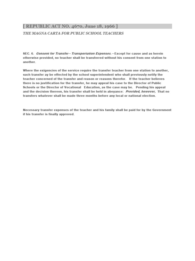 Teacher Transfer Guidelines in DepEd | PDF | Teachers | Justice