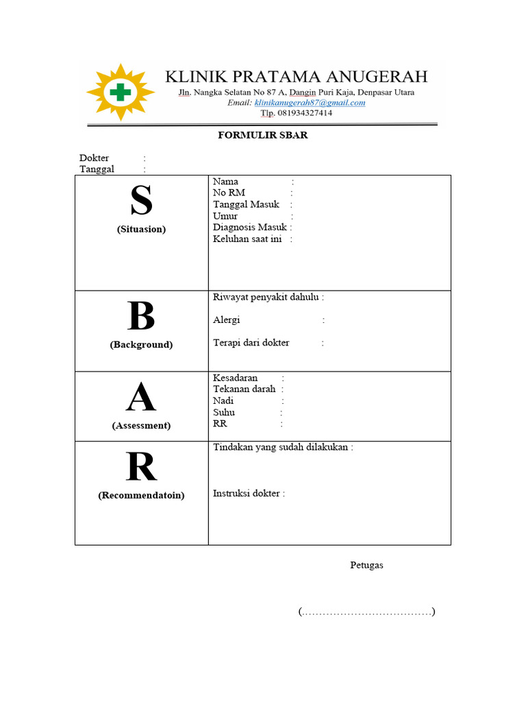 Form SBAR | PDF