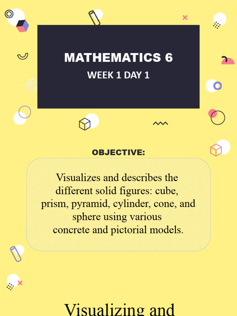 Mathematics 6 Week 1 Day 1 | PDF | Rectangle | Shape