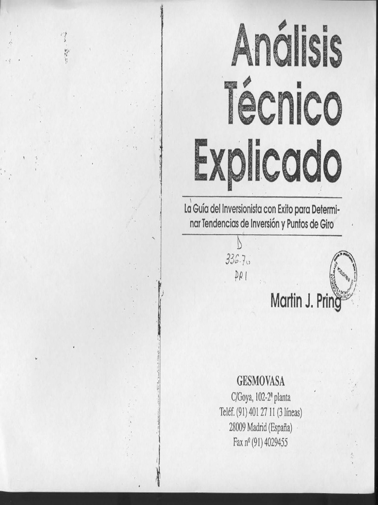 Pring, Martin - Análisis Técnico Explicado (1985) (Libro) | PDF