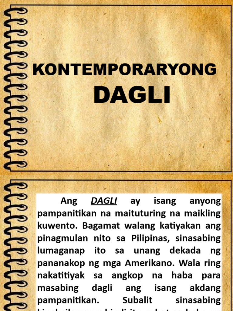 Kontemporaryong Dagli | PDF