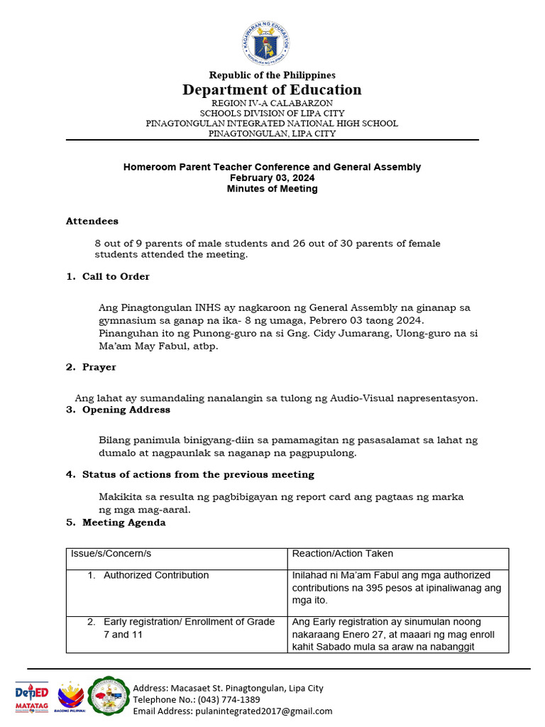 HPTA MINUTES 3rd | PDF