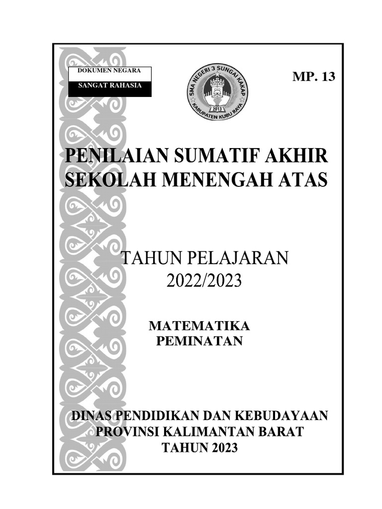 Soal Mat Minat | PDF | Metode & Bahan Ajar