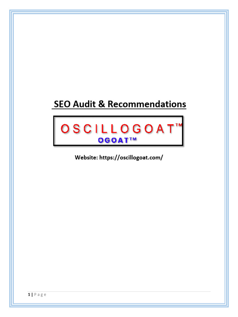 Oscillogoat Audit | PDF | Search Engine Optimization | Hypertext