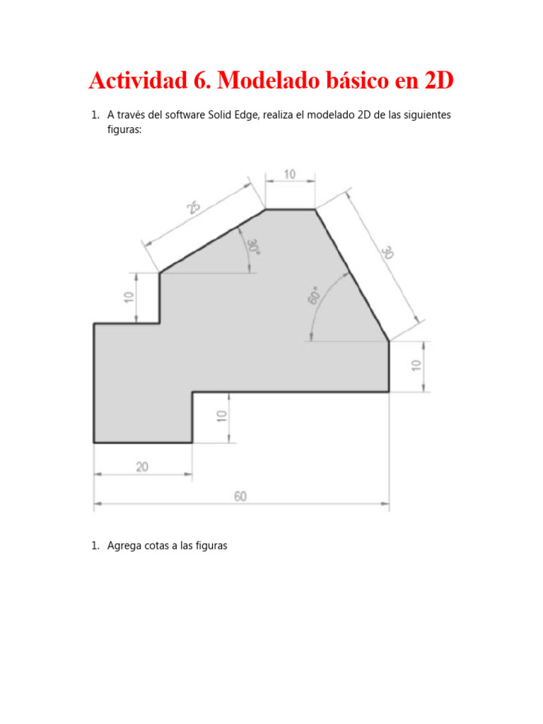 Modelado 2D en Solid Edge: Guía Básica | PDF | Informática