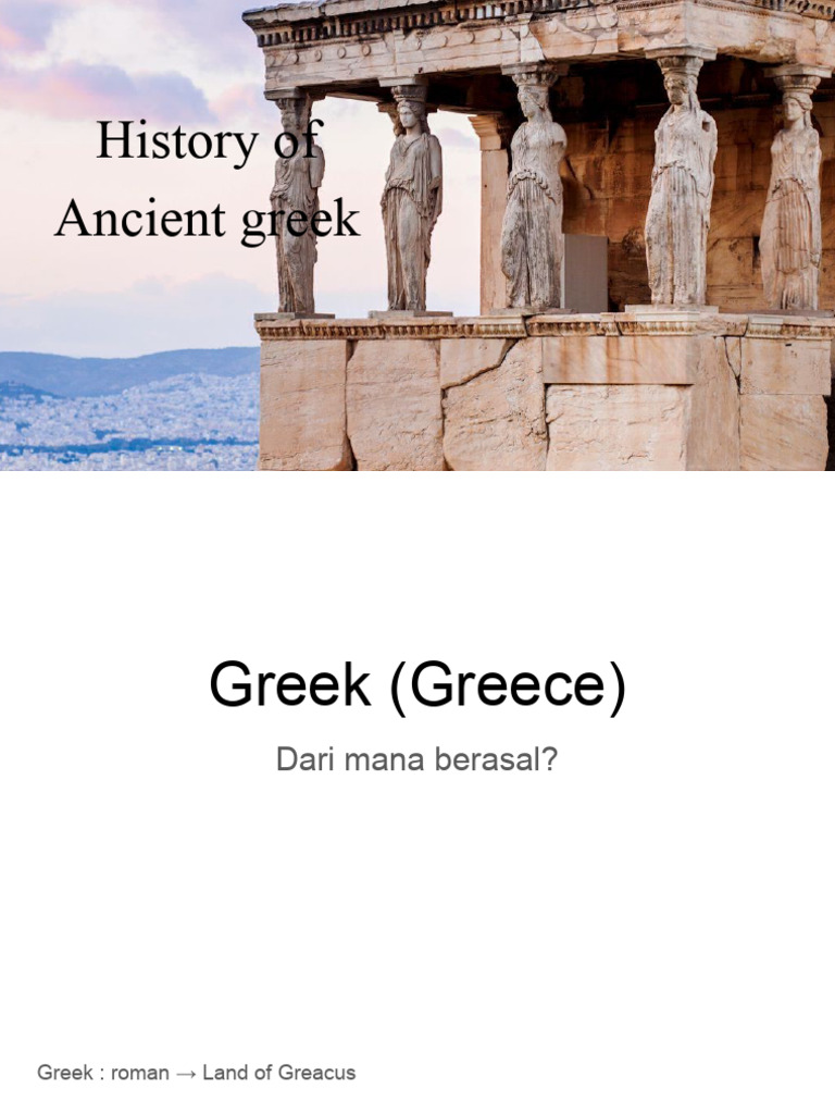 History of Ancient Greek | PDF