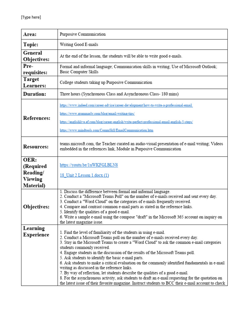 Independent Learning Writing Good E-Mails (Required Activity-Finals ...