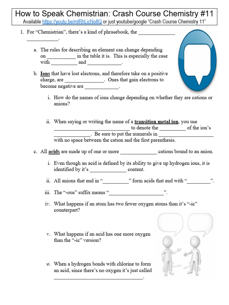 Speak Chemistrian: Chemistry Crash Course | PDF