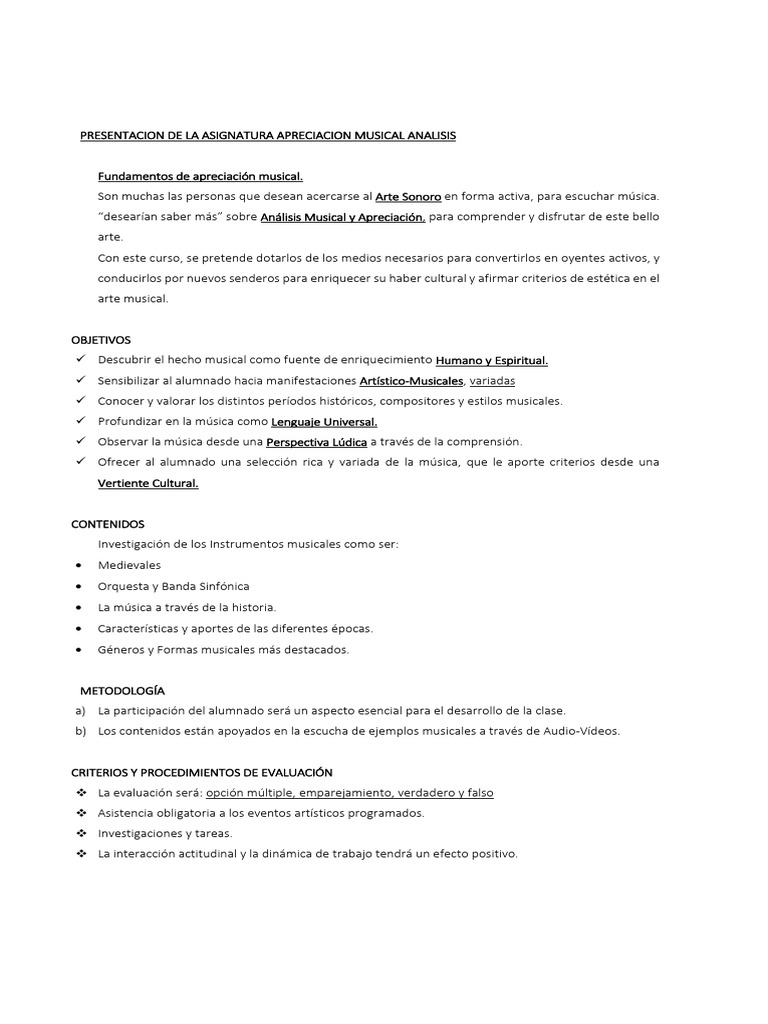 1 Fundamentos de Apreciación Musical | PDF | Escala (música) | Platón