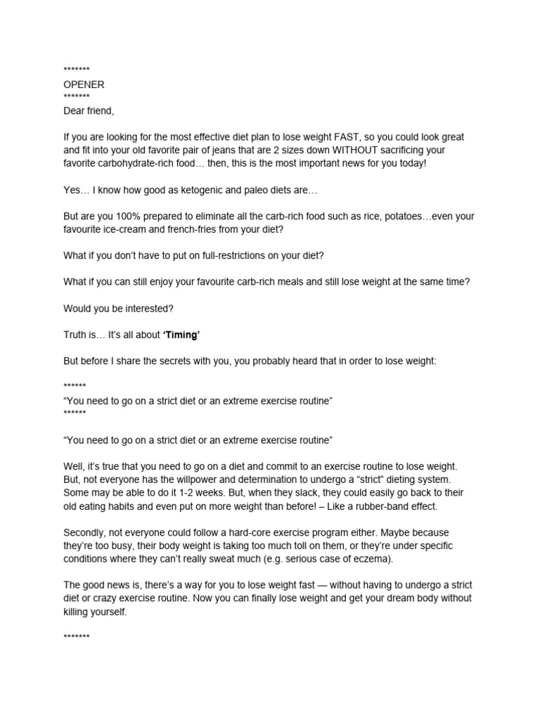 CC FE Script | PDF | Dieting | Weight Loss