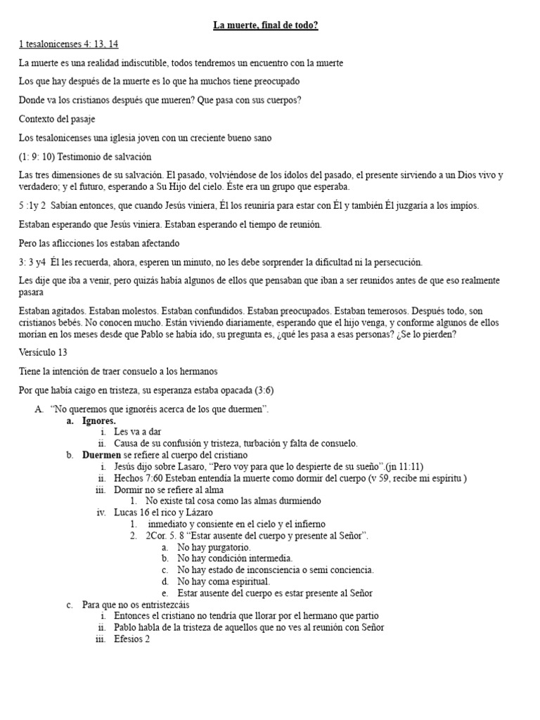 La Muerte | PDF | Muerte | Jesús